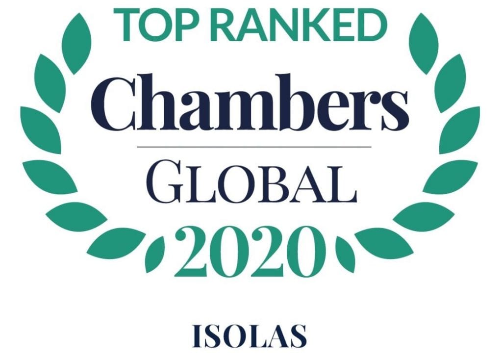 Top Tier Rankings in Chambers Global Guide - Isolas